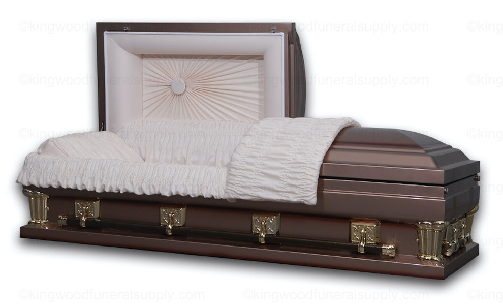 FRANKLIN COPPER oversize metal funeral casket – Kingwood Funeral Supply Inc